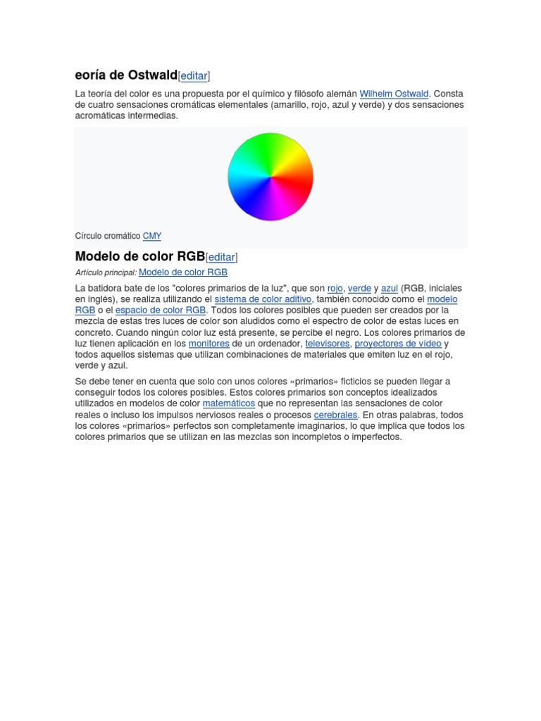Teoría de color de Ostwald | PDF | Ciencia y matemáticas