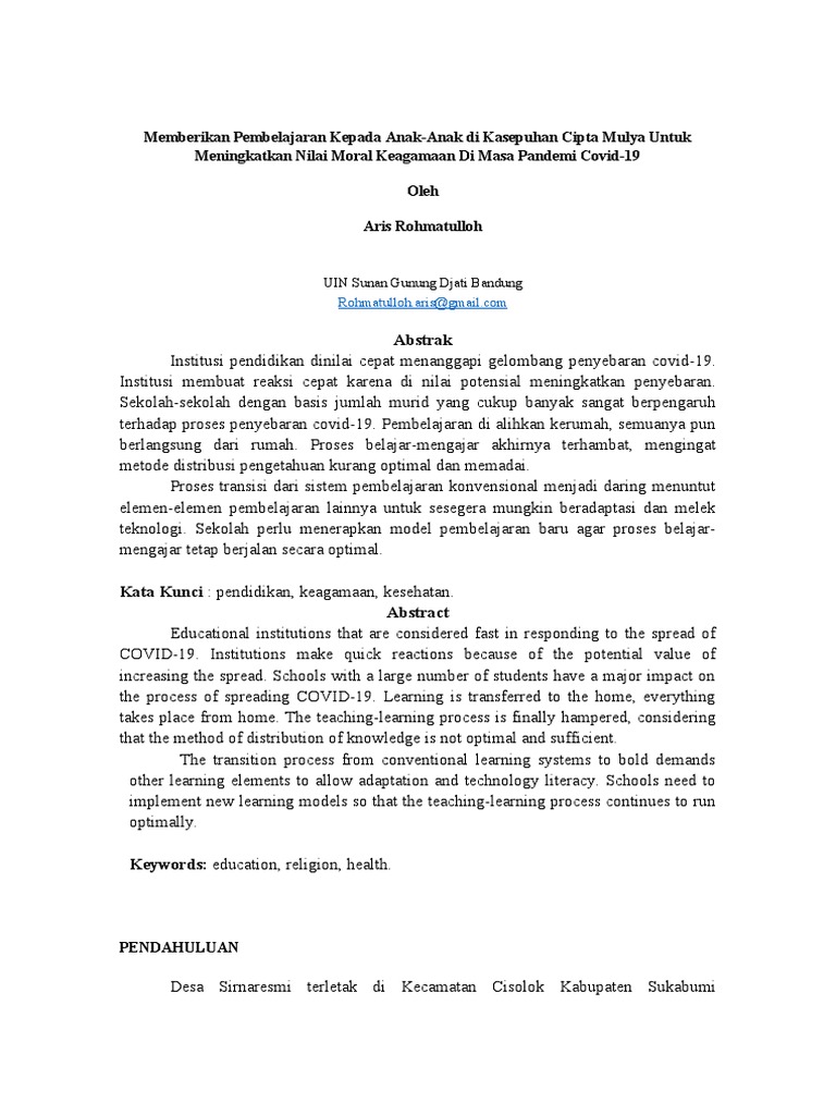 Laporan KKN Aris | PDF