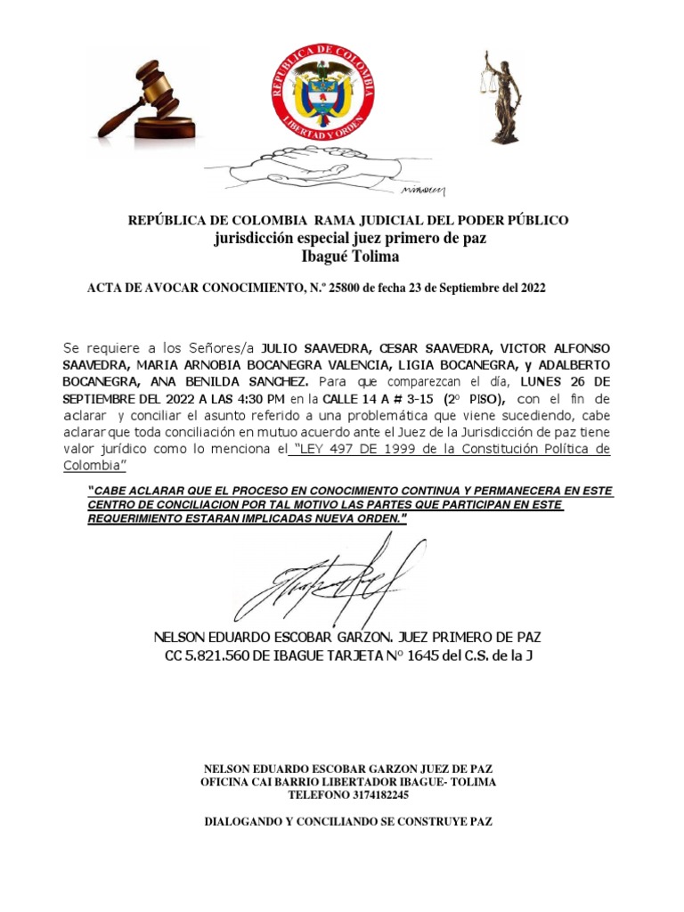 Acta de Avocar 25800 | PDF | Finanzas y administración del dinero | Derecho