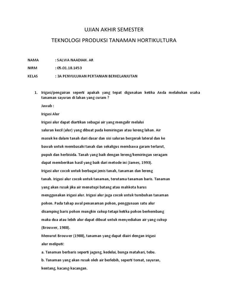 Uas TPTH | PDF | Griya & Taman | Teknologi & Rekayasa