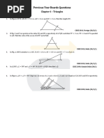 Triangles CBSE PYQ WORKSHEET | PDF | Triangle | Euclid