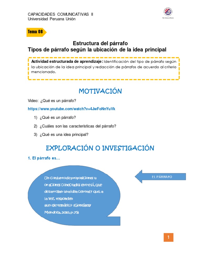 Tipos de párrafo y su estructura | PDF | Libertad | Biología Celular)