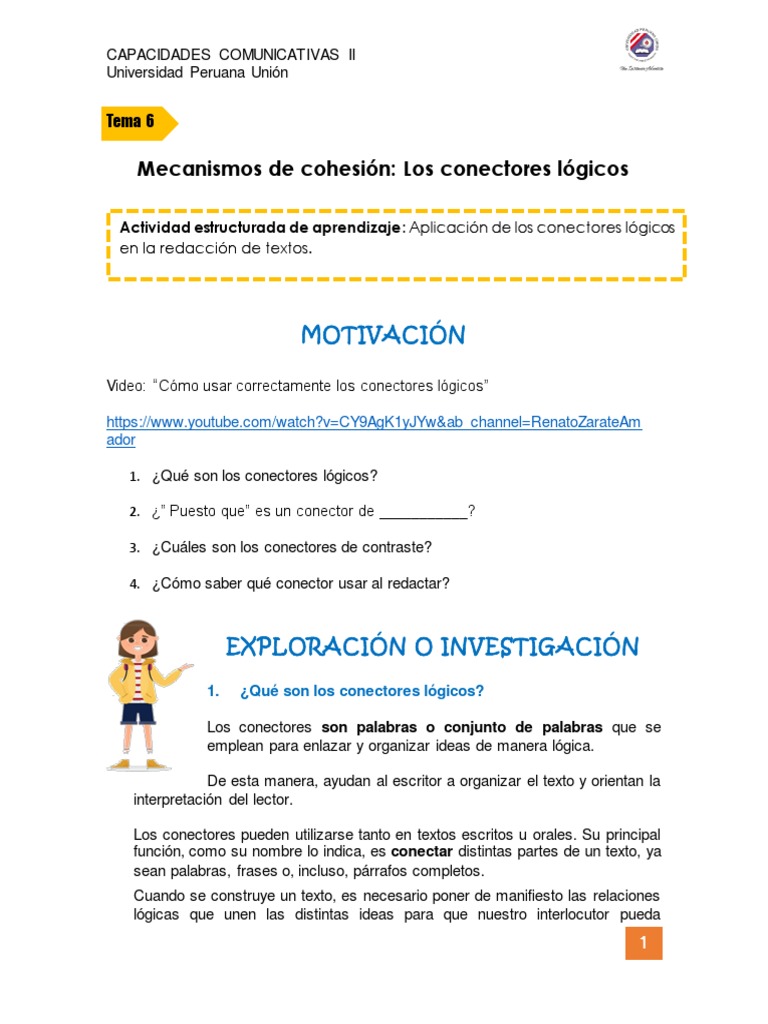 Los Conectores Logicos | PDF | Lingüística | Ciencia cognitiva