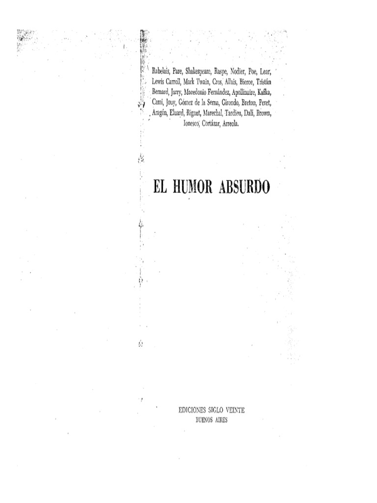 Stilman, Eduardo-El Humor Absurdo | PDF