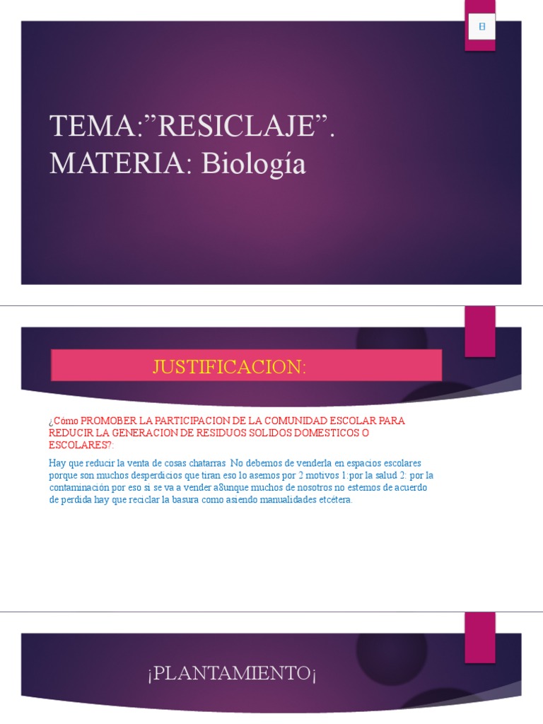 Reciclaje Tarea | PDF | Reciclaje | Residuos