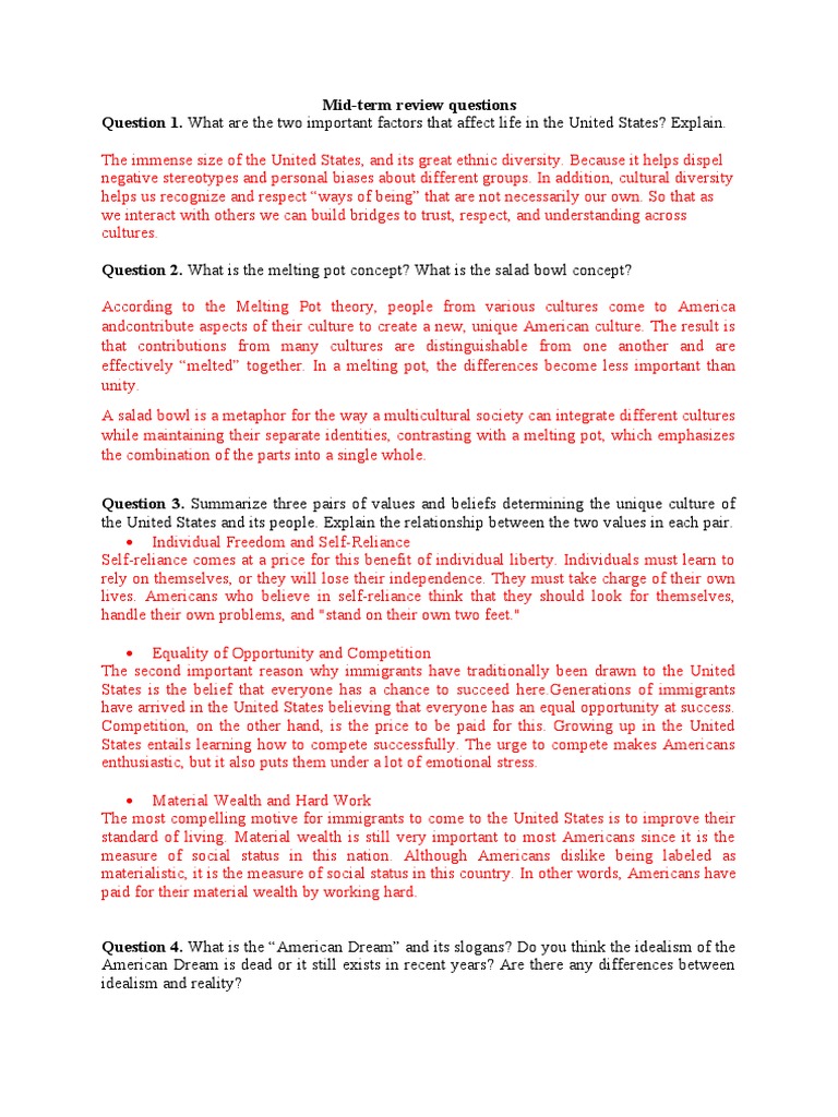 The United States and Its People. Explain The Relationship Between The ...