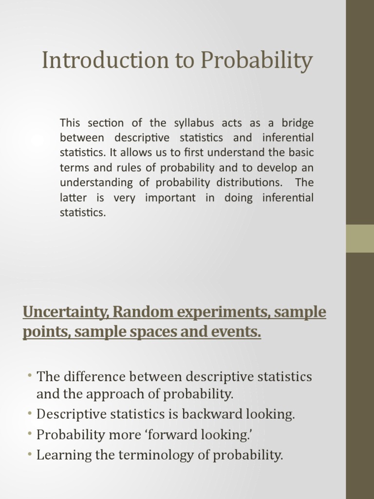 Introduction To Probability PPT 1 Final | PDF | Probability | Set (Mathematics)