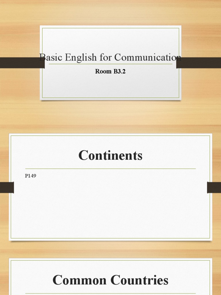 2.basic English For Communication | PDF