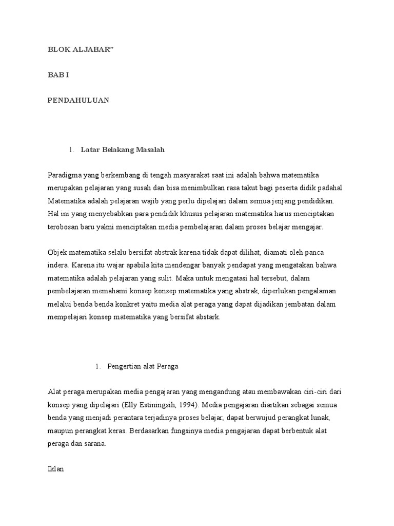 BLOK ALJABAR Sumber Proposal | PDF