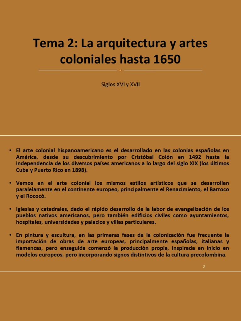 El Arte Colonial Hispano Americano | PDF