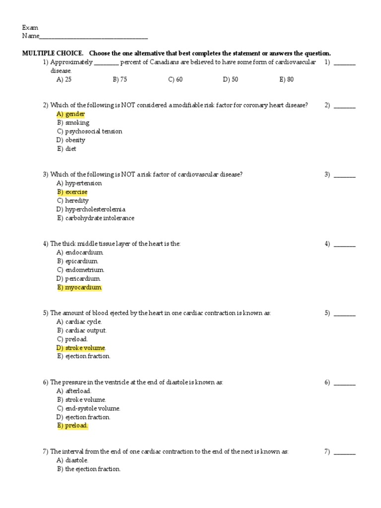 Cardio Nancy Test Bank | PDF | Electrocardiography | Artificial Cardiac ...