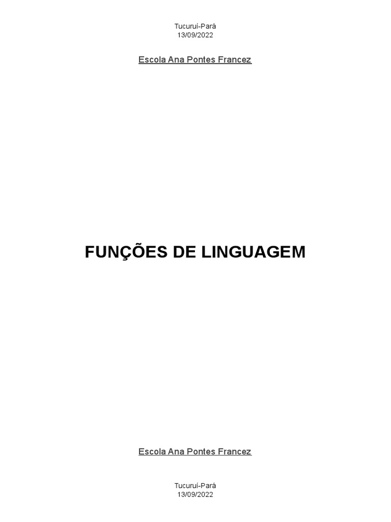 Função Fática - Funções de Linguagens | PDF | Comunicação | Linguística