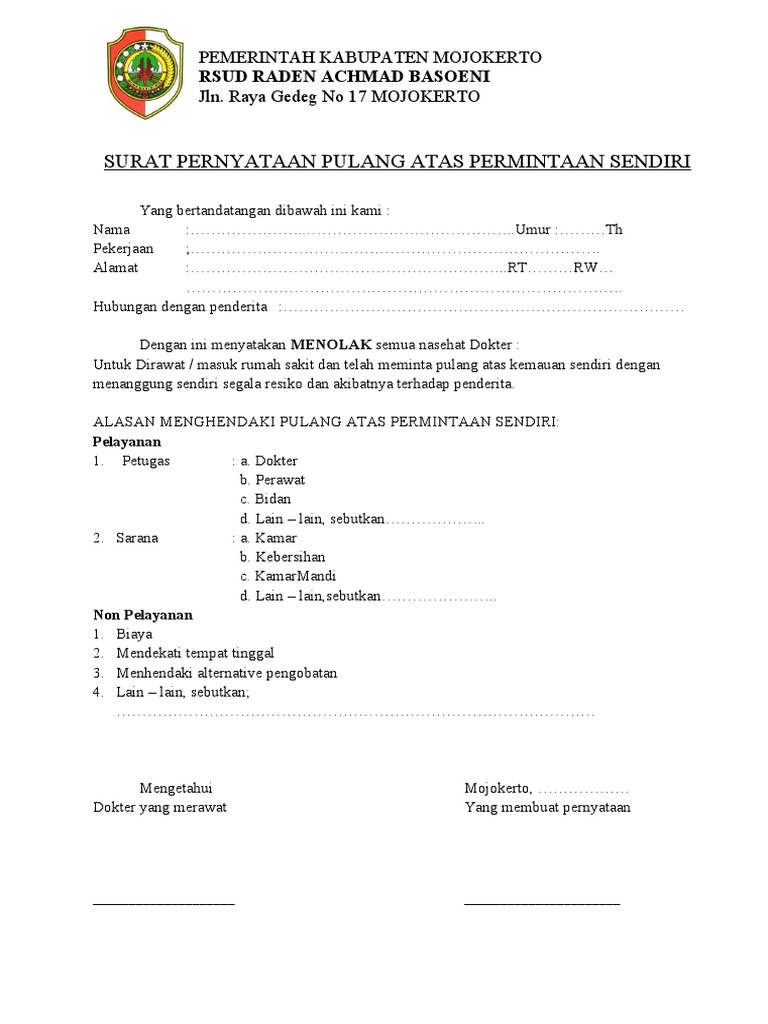 Surat Pernyataan Aps Pdf