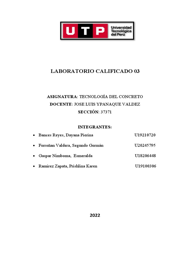 Informe Final Laboratorio 03 | PDF