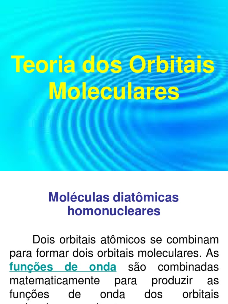 Teoria Do Orbital Molecular | PDF | Orbital molecular | Moléculas