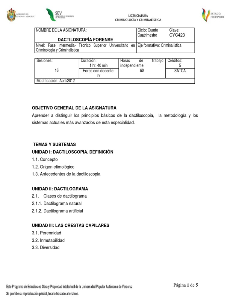 423-Dactiloscopia Forense | PDF | Huella dactilar | Ciencia forense