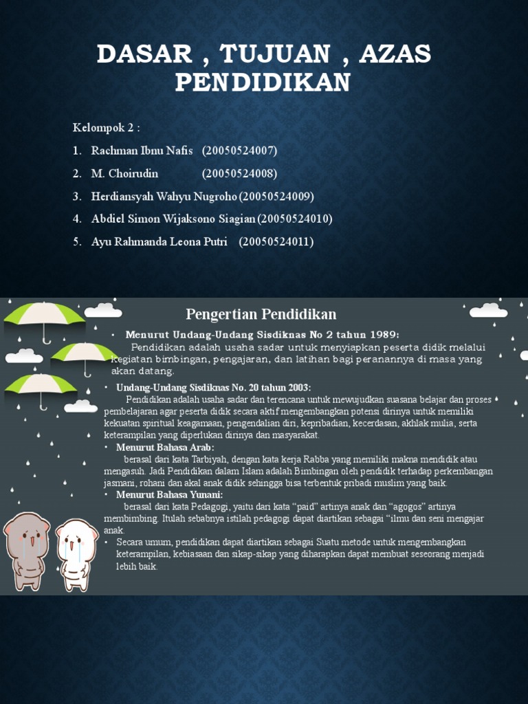 Dasar, Tujuan, dan Azas Pendidikan Nasional | PDF | Karier ...