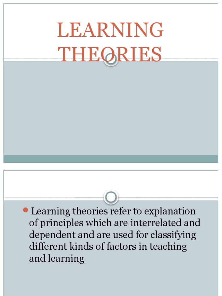Teaching Learning Theories | PDF | Classical Conditioning | Reinforcement