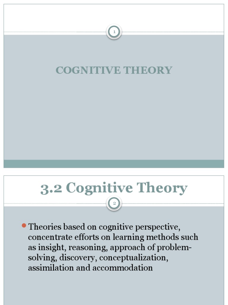 Cognitive Learning Theories Explained | PDF | Constructivism ...