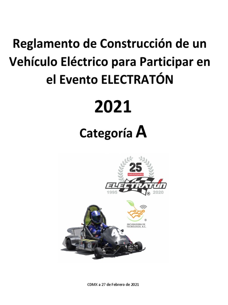 Electraton Categoria A Reglamento 2021 | PDF | Tornillo | Acero