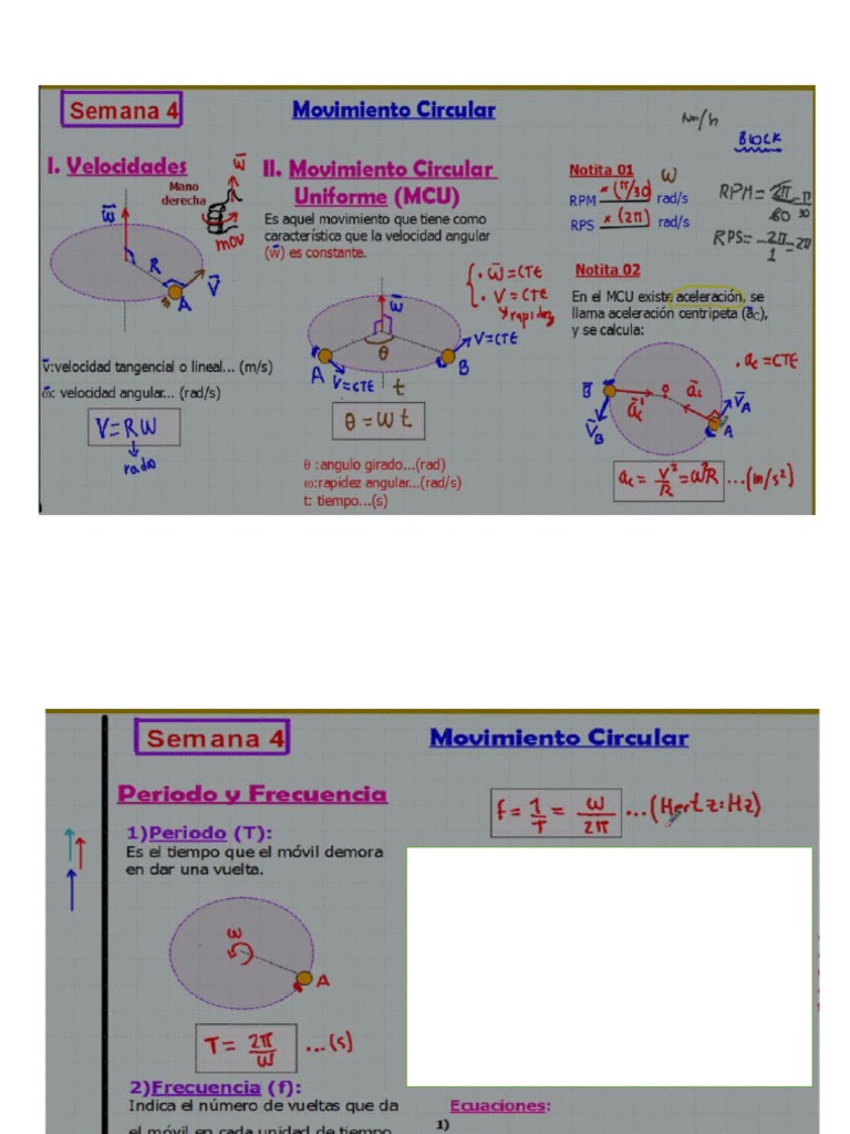 Anexo Movimiento Circular Uniforme | PDF