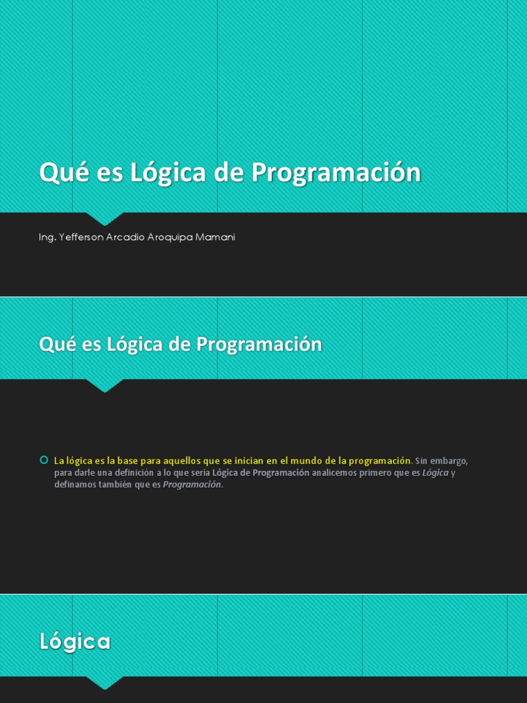 Qué Es Lógica de Programación | PDF | Programación de computadoras ...
