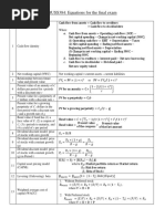 Principles of Finance Formulae Sheet | PDF | Expense | Present Value