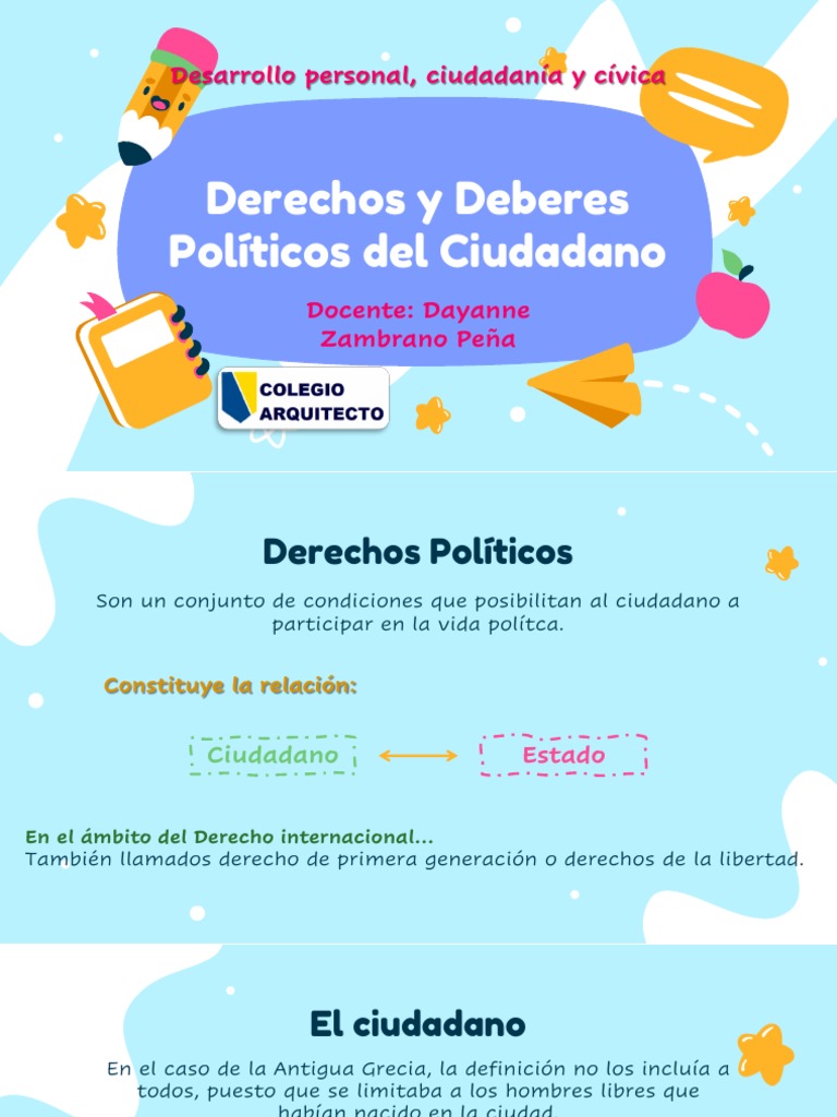 DERECHOS Y DEBERES POLITICOS DEL CIUDADANO-2deg | PDF | Ciudadanía | Votación