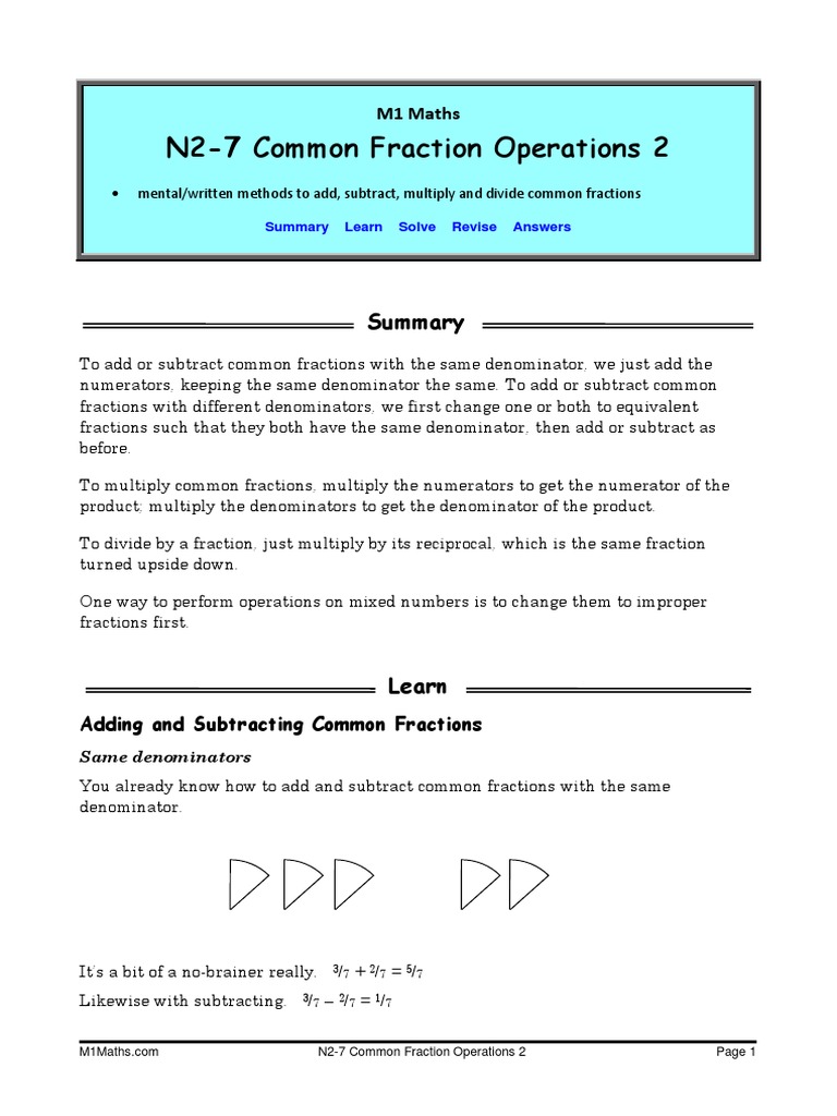 N2-7 CF Operations 2 | PDF | Odds | Abstract Algebra