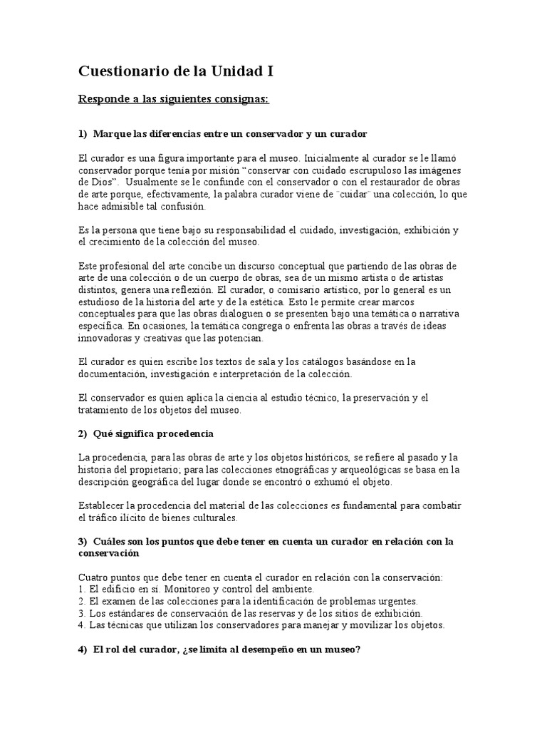 Rol y Definición del Curador en Museos | PDF | Museo | Curador