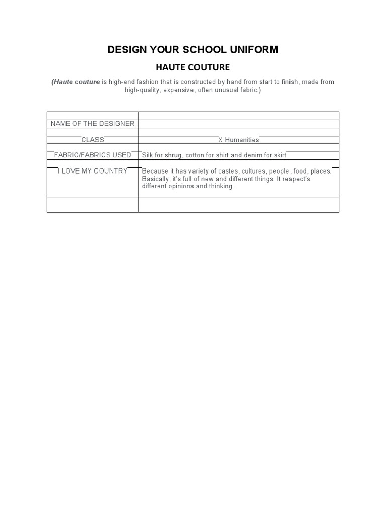 Custom School Uniform Design Guide | PDF | Home & Garden | Technology ...