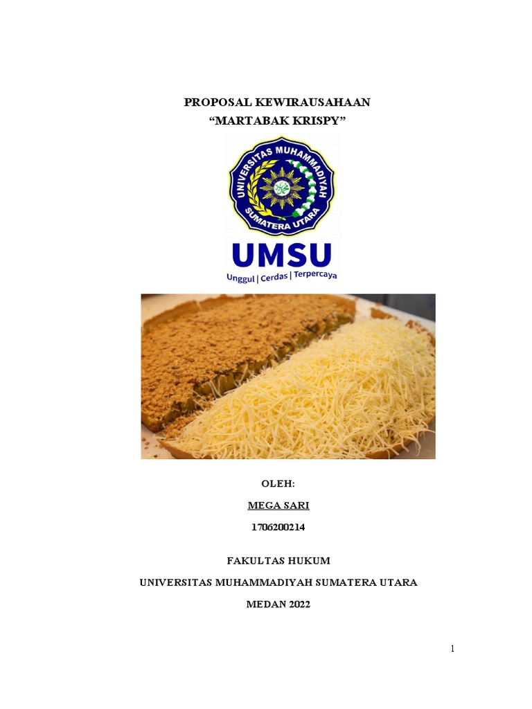 Proposal Usaha Martabak Krispy | PDF | Bisnis