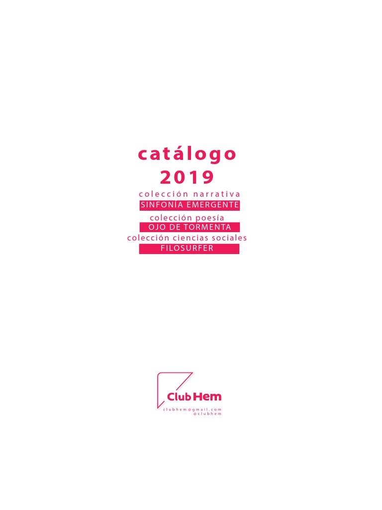 Catalogo 2019 - Editorial Club Hem | PDF | Novelas