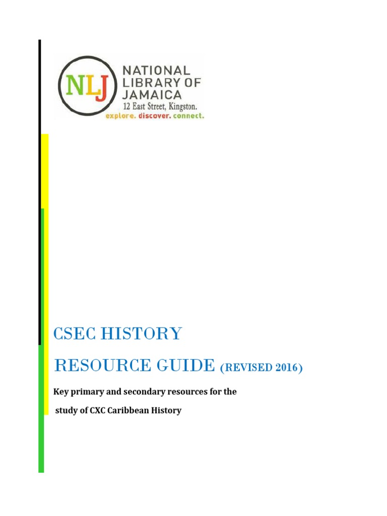 CSEC-History-Resource-Guide-Revised-2016 | PDF | Atlantic Slave Trade ...