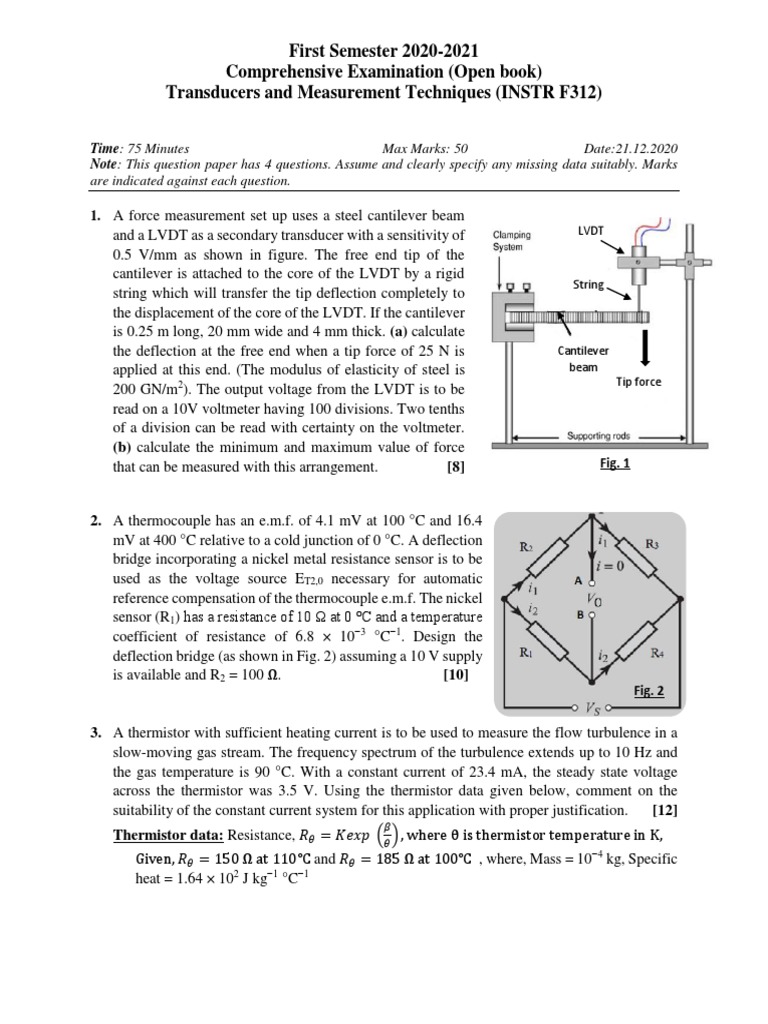 Instr f312 - Compre - Part - B | PDF | Flow Measurement | Thermocouple