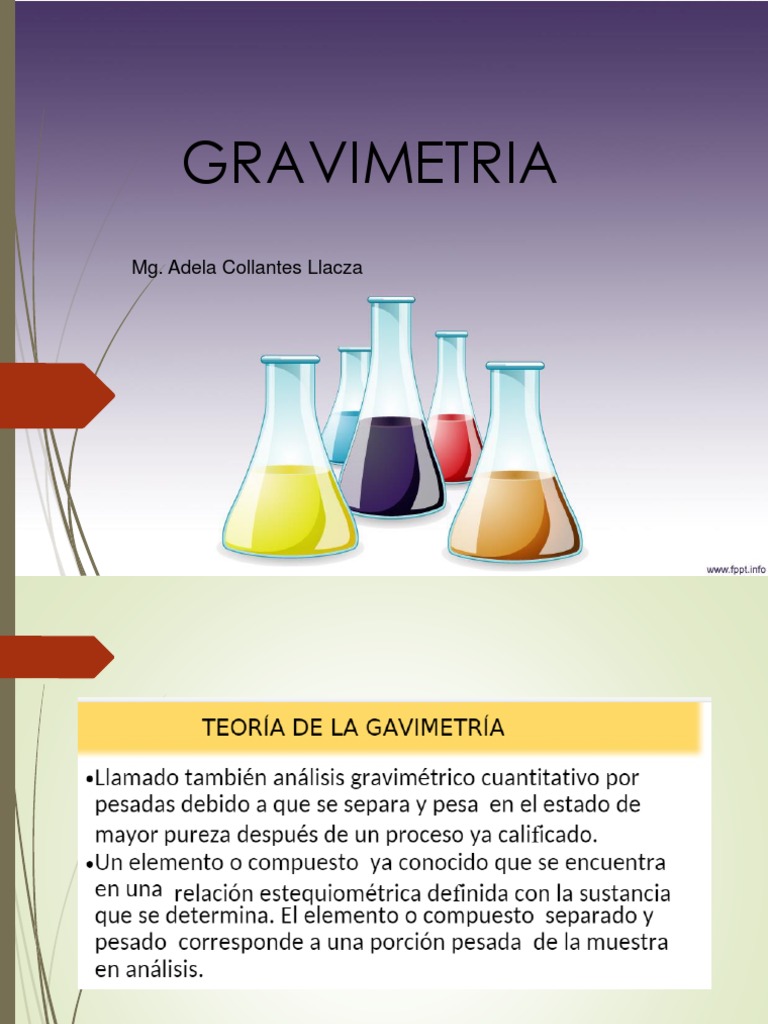 Gravimetria . | PDF | Solubilidad | Precipitación (Química)