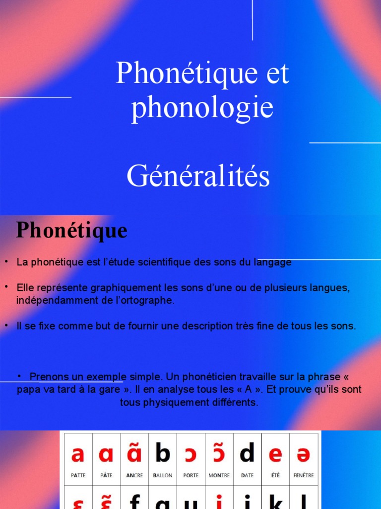 Phonétique Et Phonologie | PDF | Phonétique | Phonologie