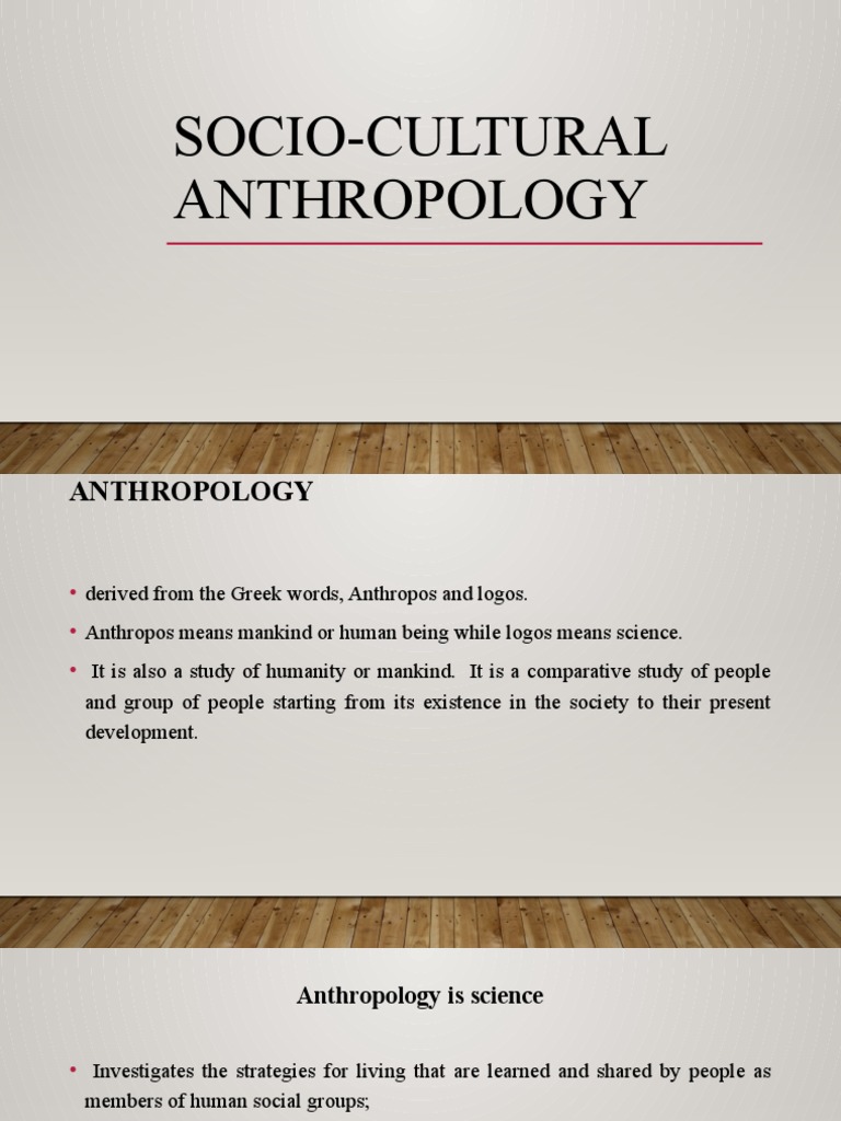 Socio Cultural Anthropology | PDF | Anthropology | Linguistics