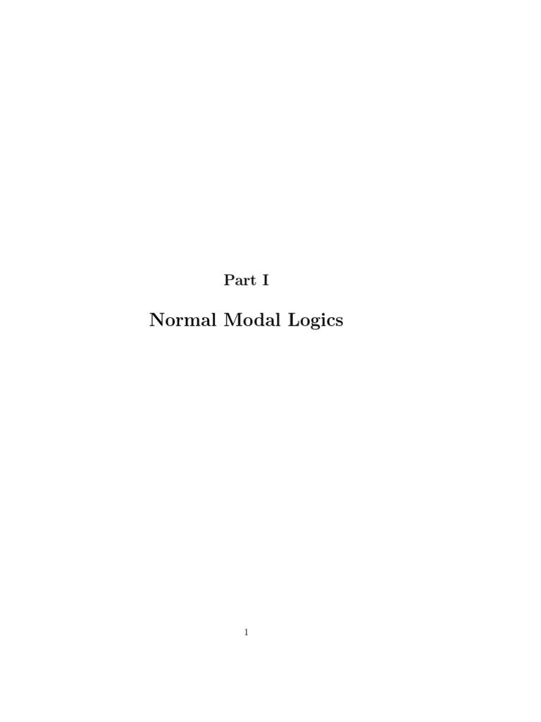 Normal Modal Logic | PDF | Modal Logic | Logic Normal Modal Logic | PDF | Modal Logic | Logic
