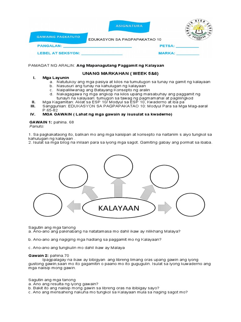 Q1 EsP Module WK 56 | PDF