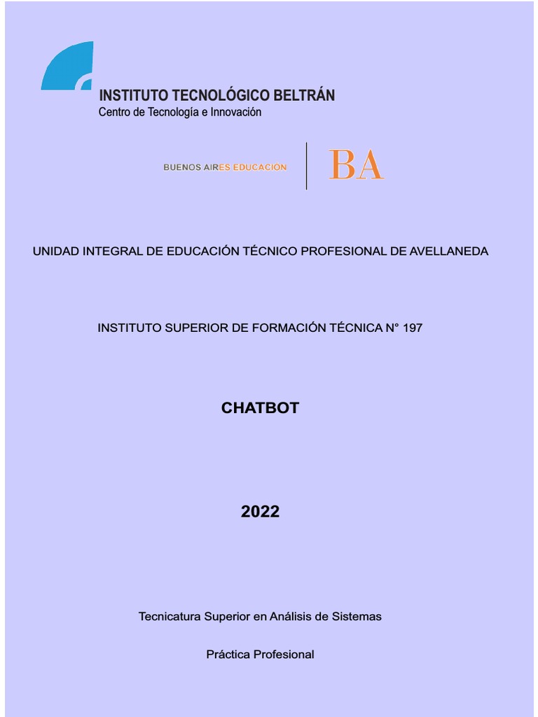 TP Final Chatbot | PDF | Software | Informática