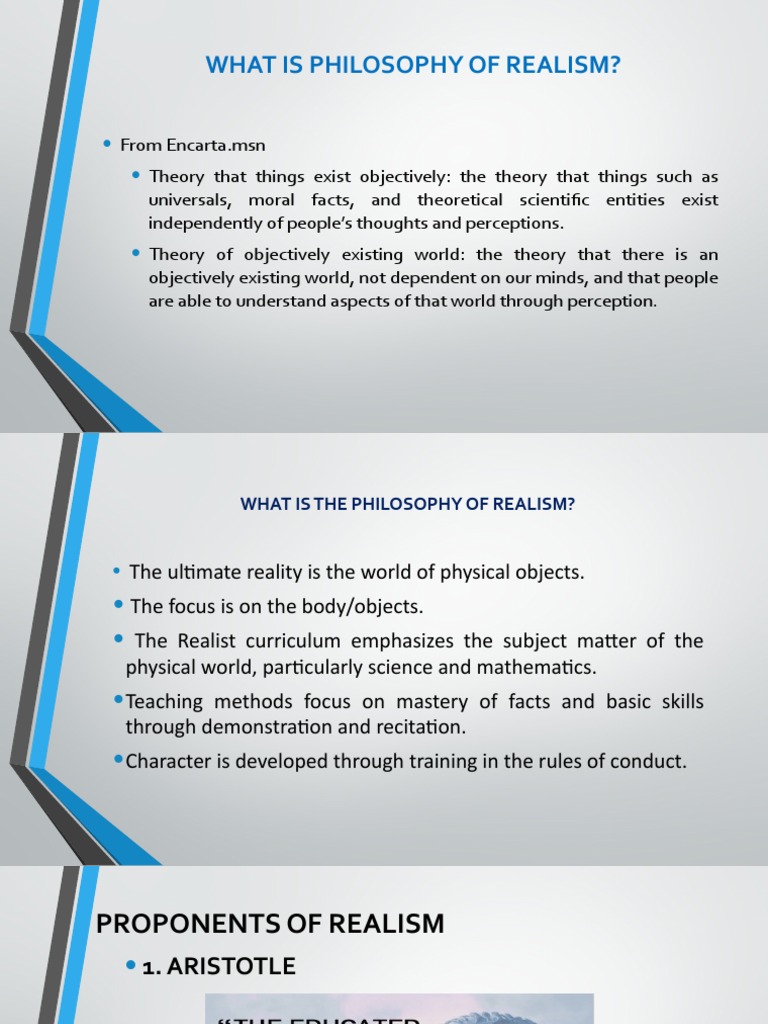 REALISM | PDF | Philosophical Realism | Aristotle