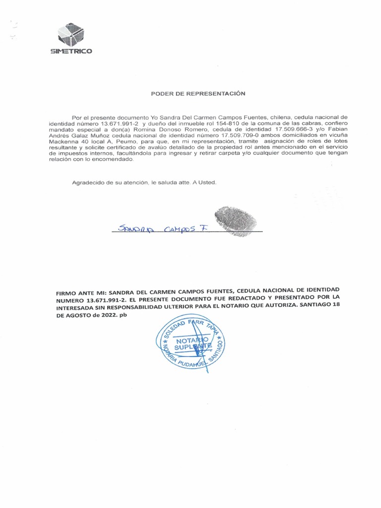 Formato poder notarial | PDF