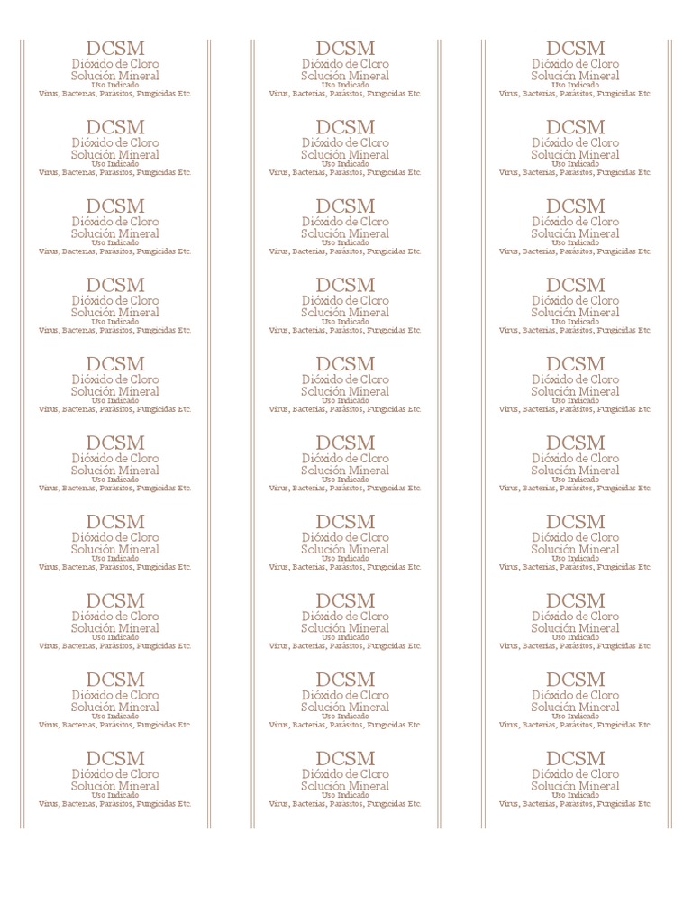 DCSM | PDF | Cloro | Virus