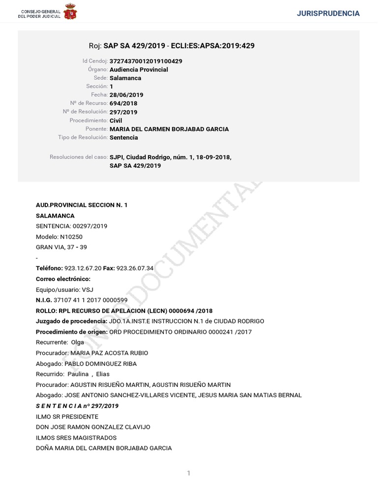 Sap Sa 429 2019 | PDF | Sentencia (ley) | Apelación