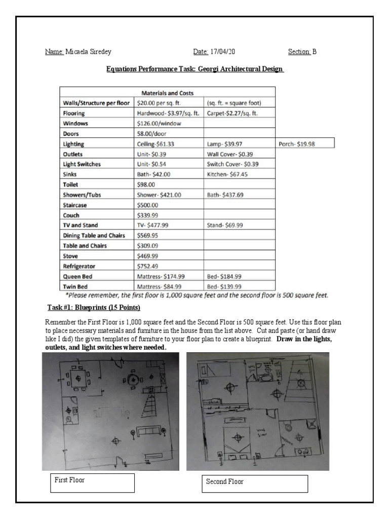 Math Project | PDF | Equations