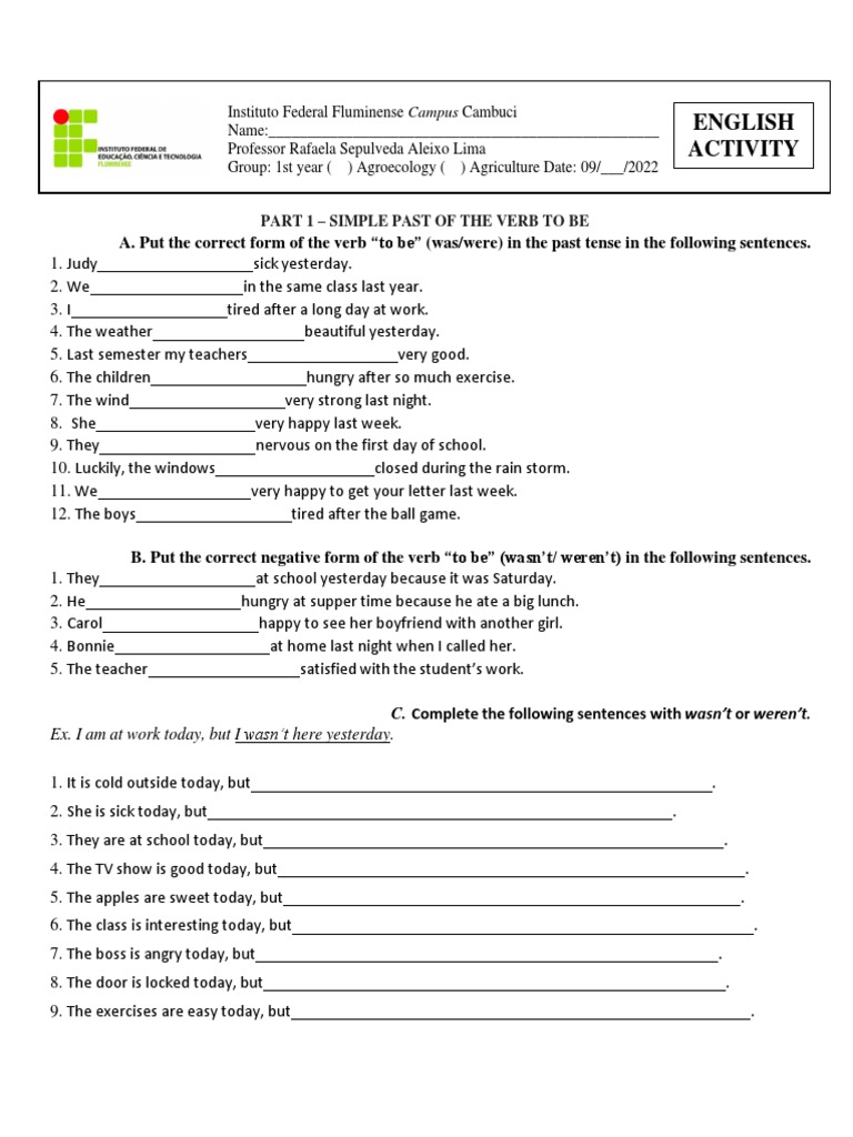 Simple Past Tense Exercises for Kids | PDF | Verb | Linguistics