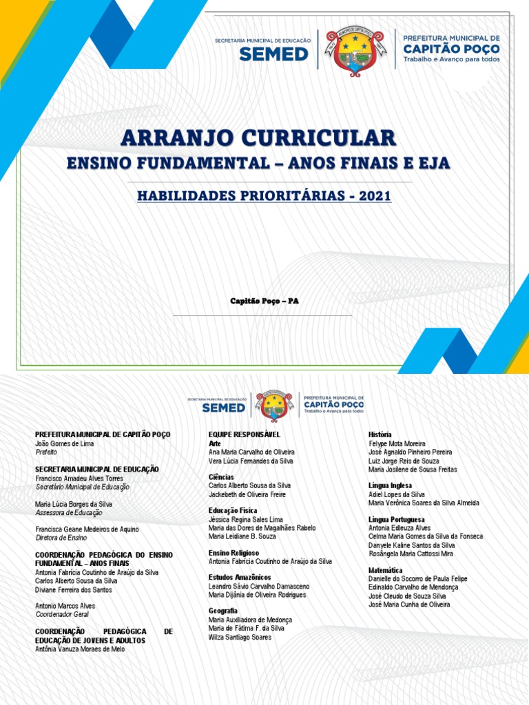 Arranjo Curricular - 2021 | PDF | Linguística | Contos