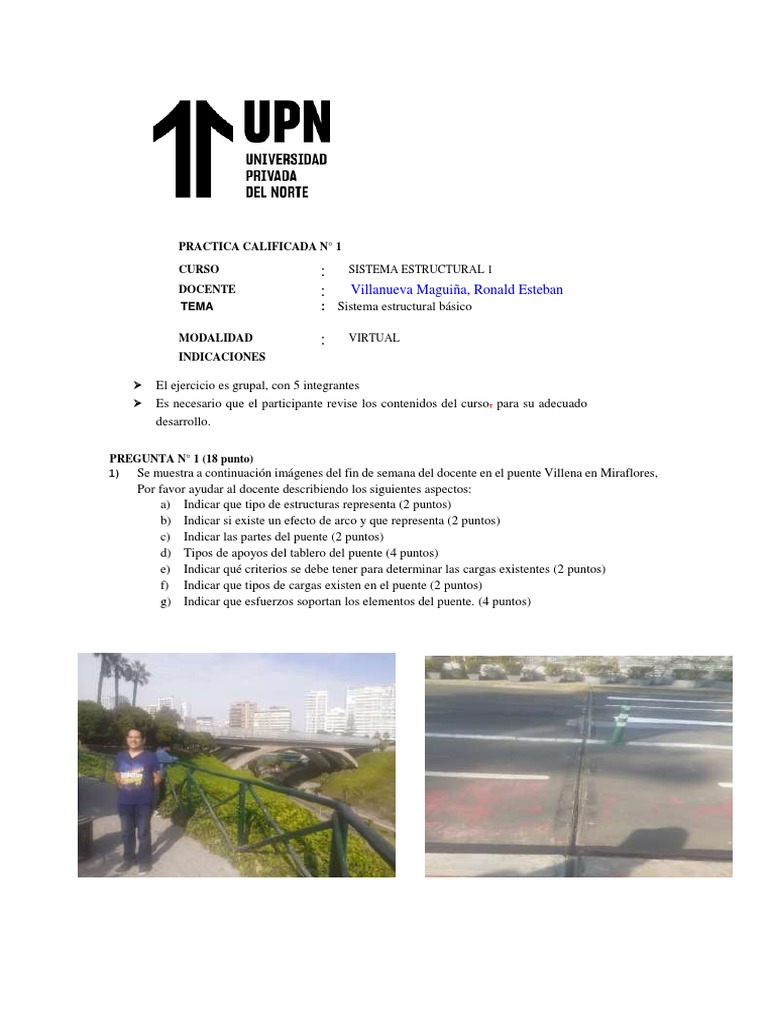 Practica Calificada N°1-NCR 9180 | PDF | Puente | Cognición