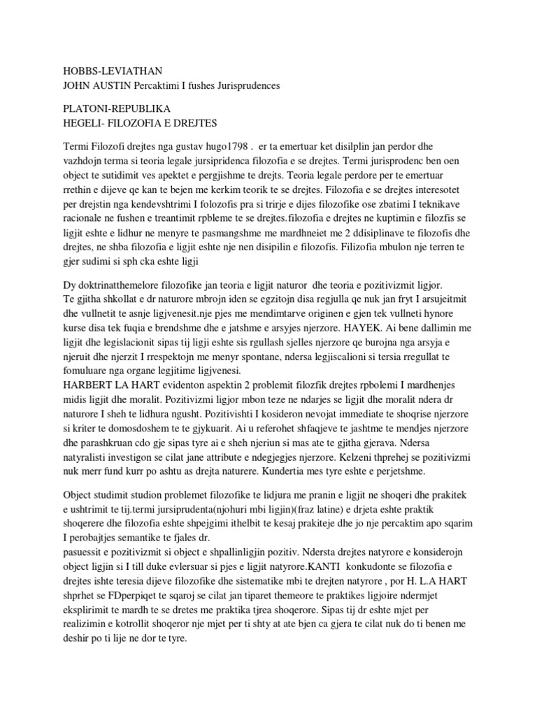 Filozofia e Drejtes | PDF